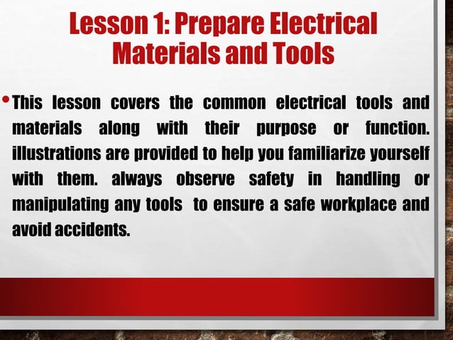 Electrical tools and materials.pptx
