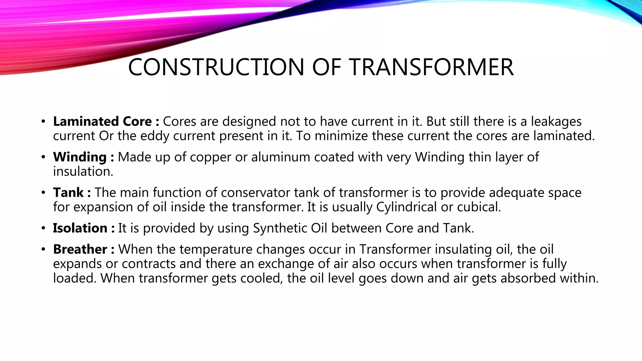 Electrical transformer drawing | PPTX