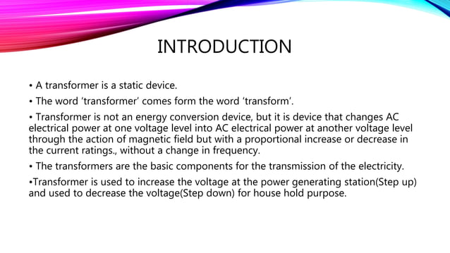 Electrical transformer drawing | PPTX | Physics | Science
