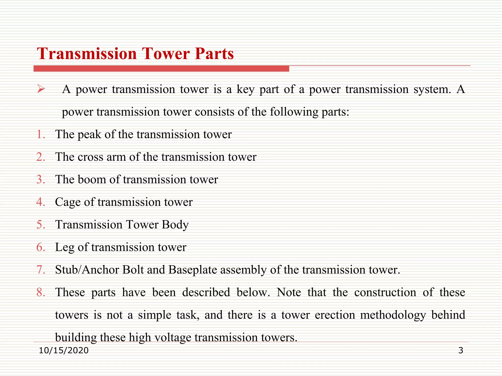 Electrical Transmission Tower: Types, Design and Parts | PDF