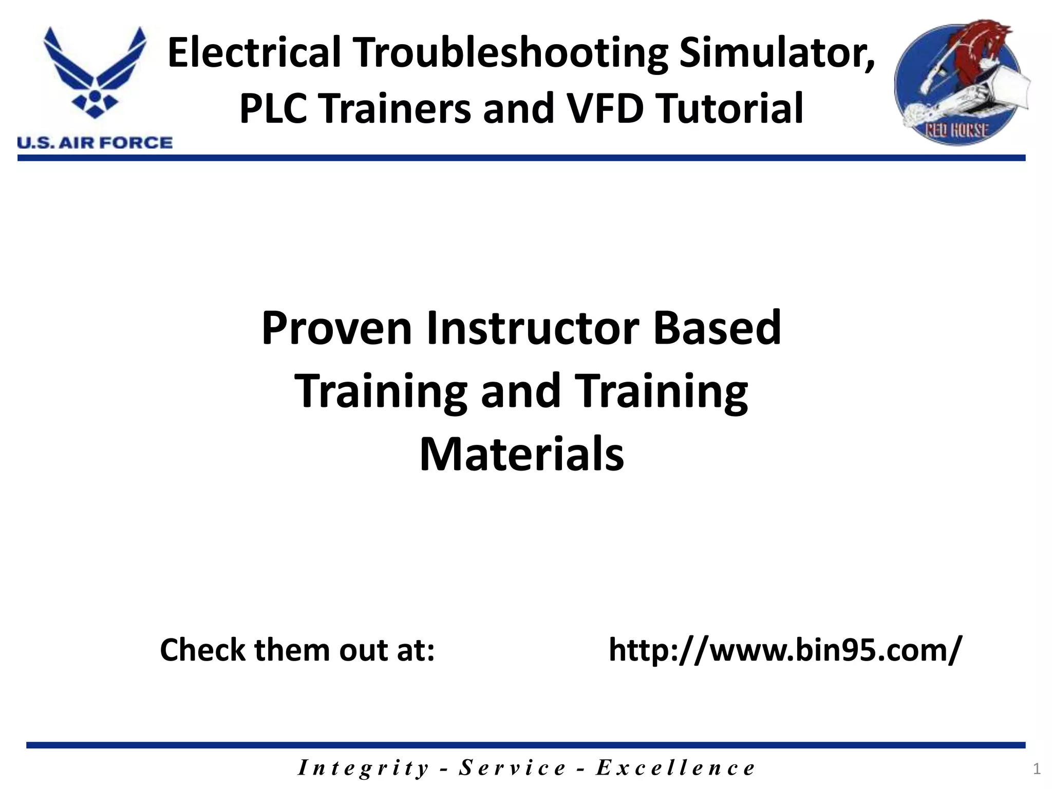 Electrician Training for USAF | PPT