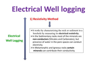Electrical well logging | PPTX