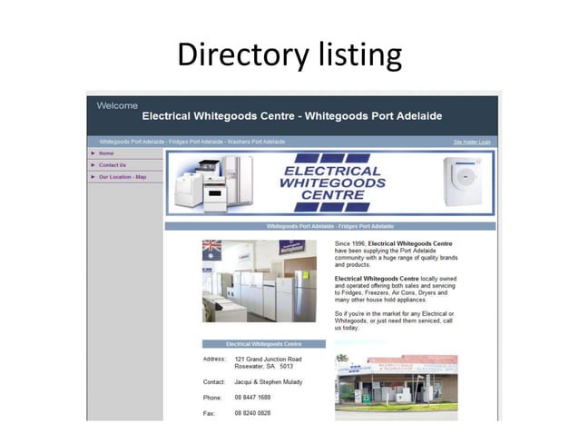 Electrical white goods centre | PPTX