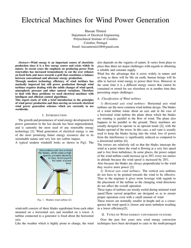 Electrical wind power generation | PDF