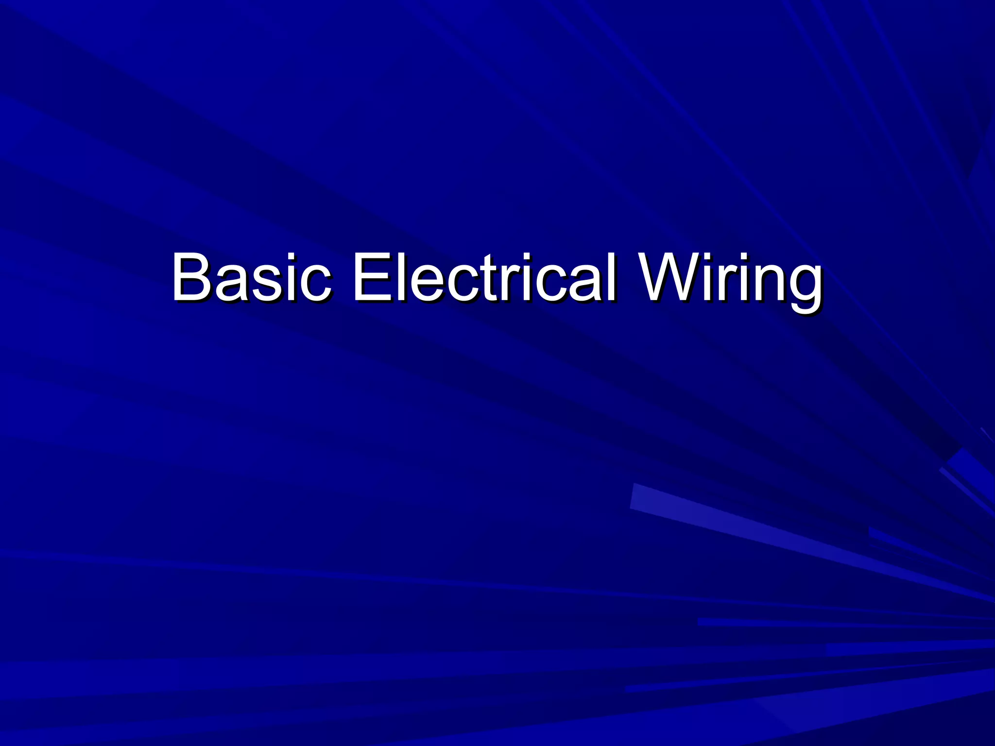 Electrical wiring | PPT