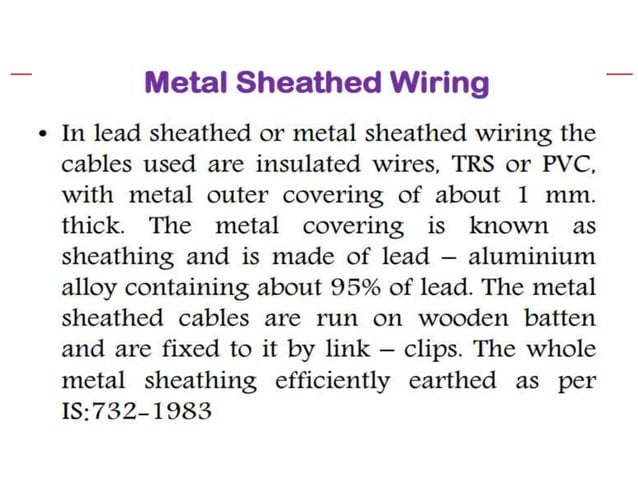 Electrical wiring &types, Earthing , fuses and its types | PPT