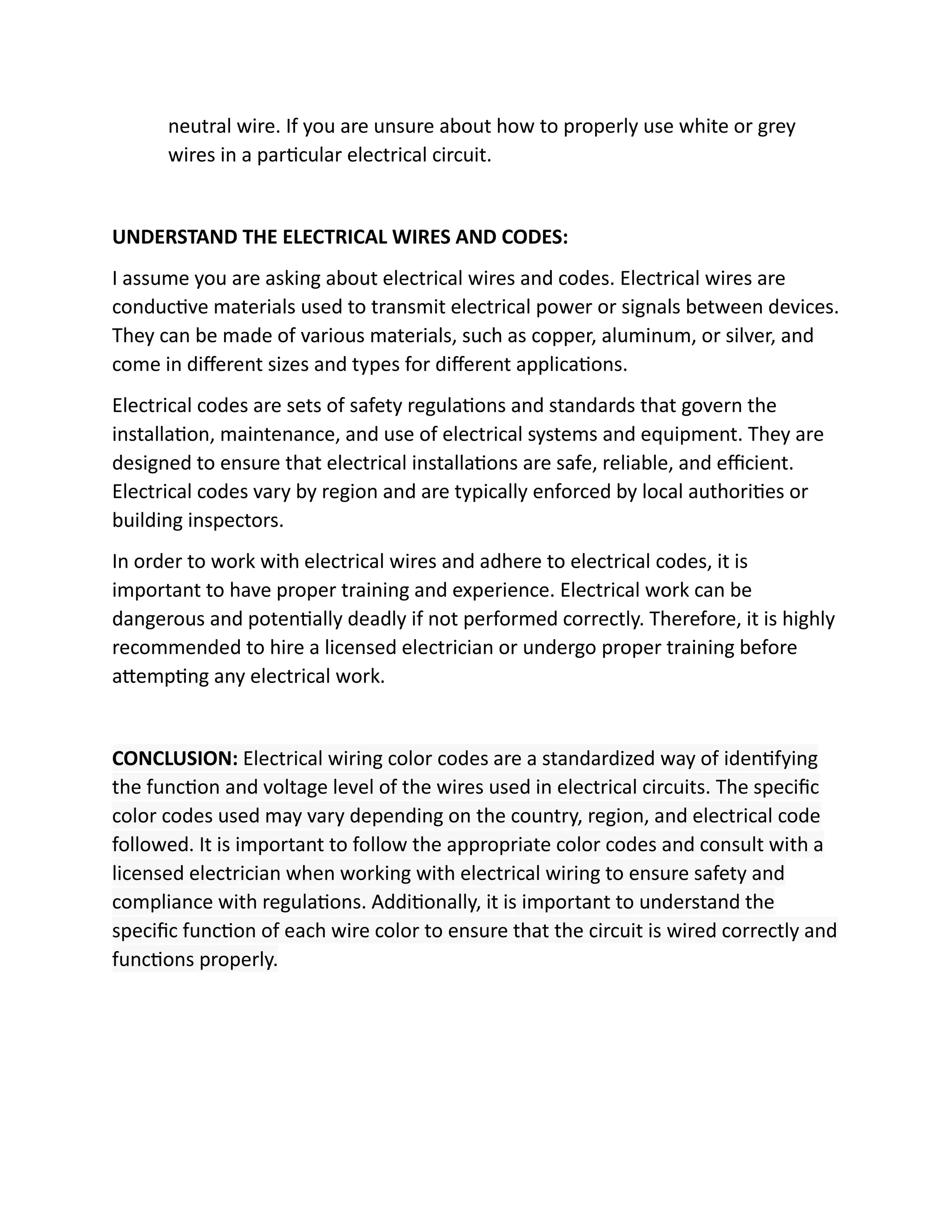 ELECTRICAL WIRING COLOUR CODES | DOCX