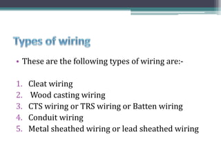 Electrical wiring system | PPTX