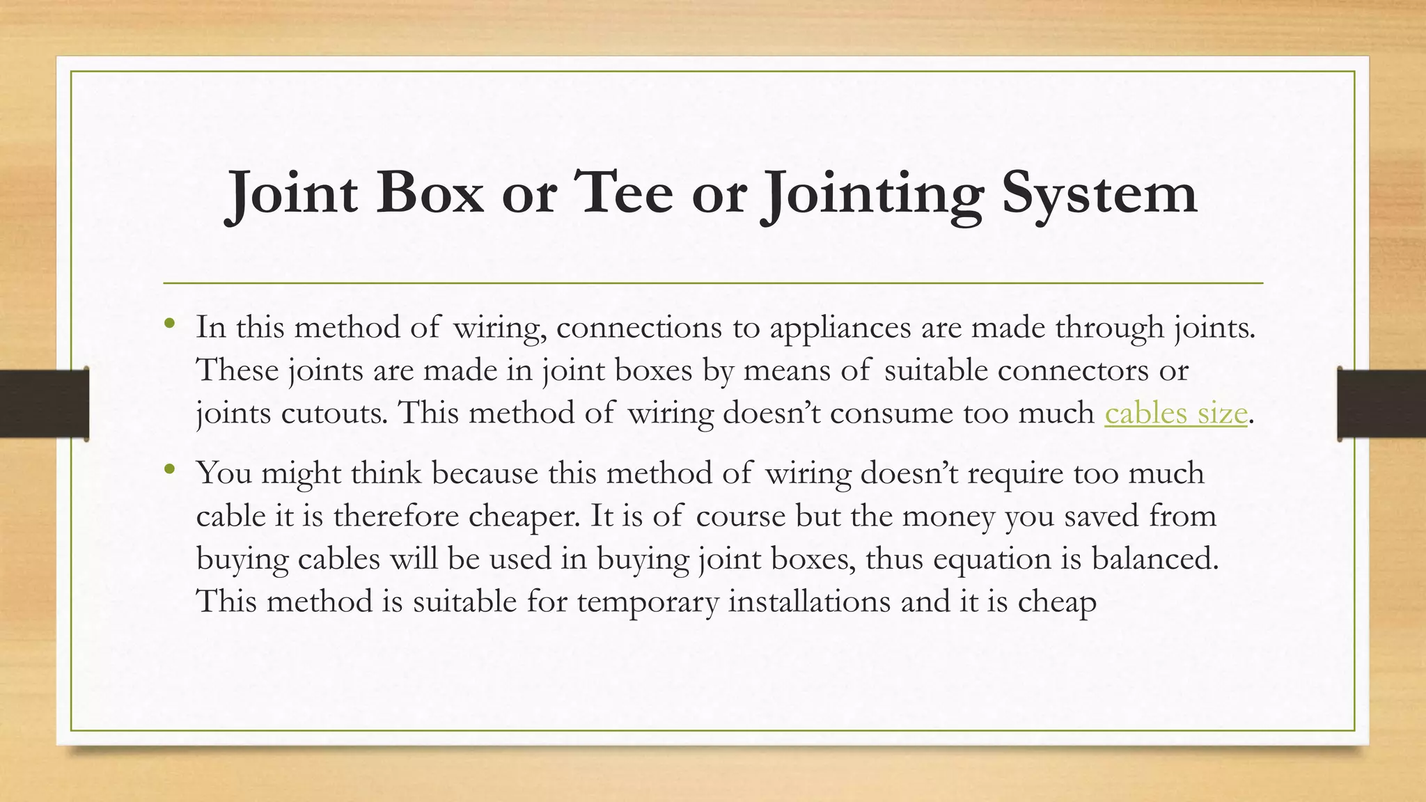 Electrical wiring systems | PPTX