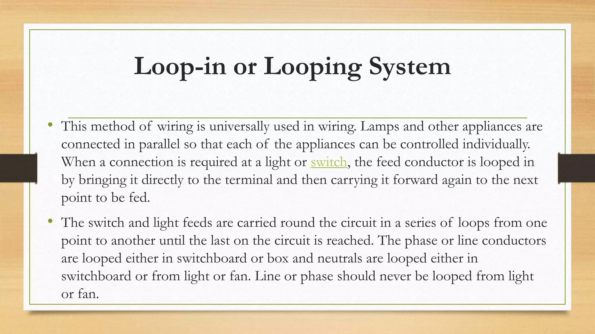 Electrical wiring systems | PPTX