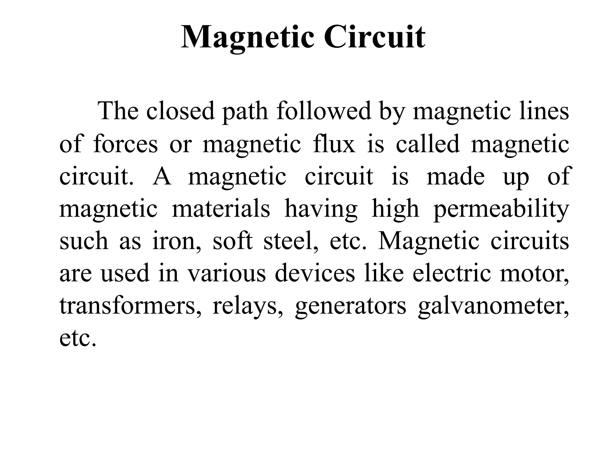 Electric and magnetic circuits | PPT