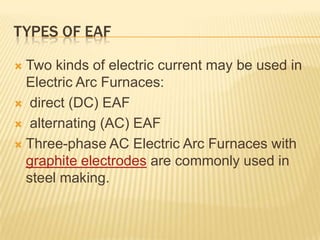 Electric arc furnace | PPTX