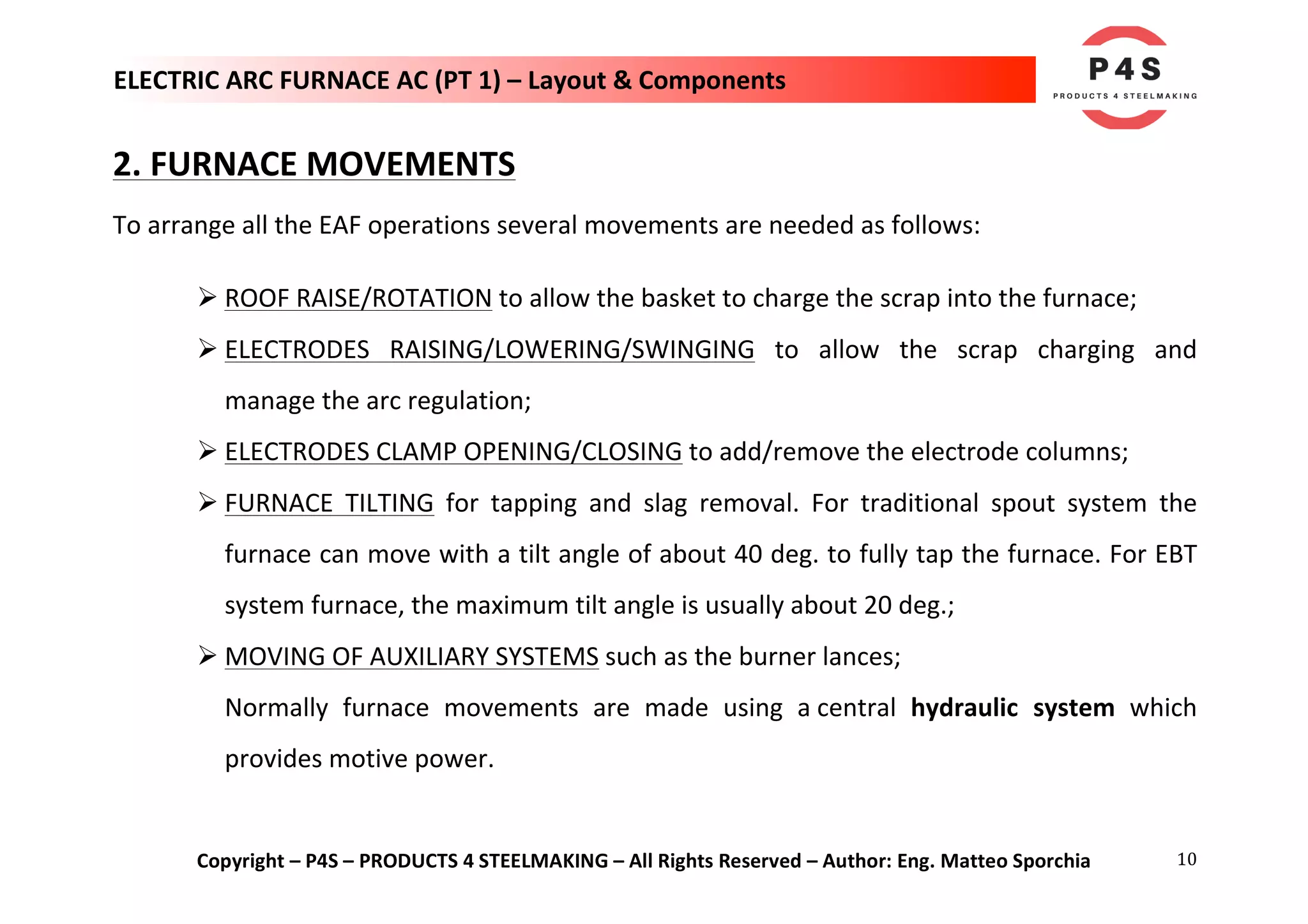 ELECTRIC ARC FURNACE AC (PART 1) - Layout & Components (steel ...