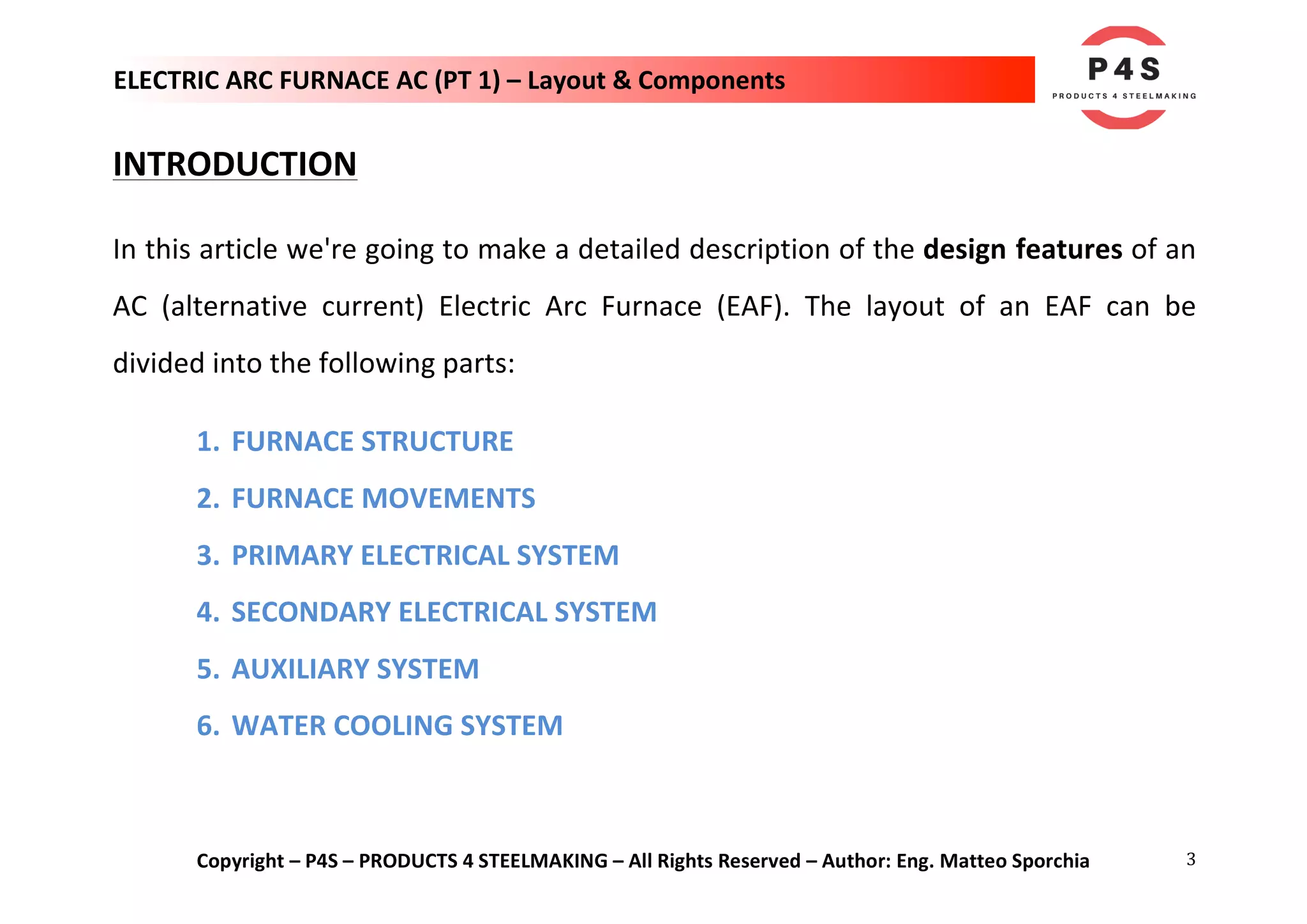 ELECTRIC ARC FURNACE AC (PART 1) - Layout & Components (steel ...