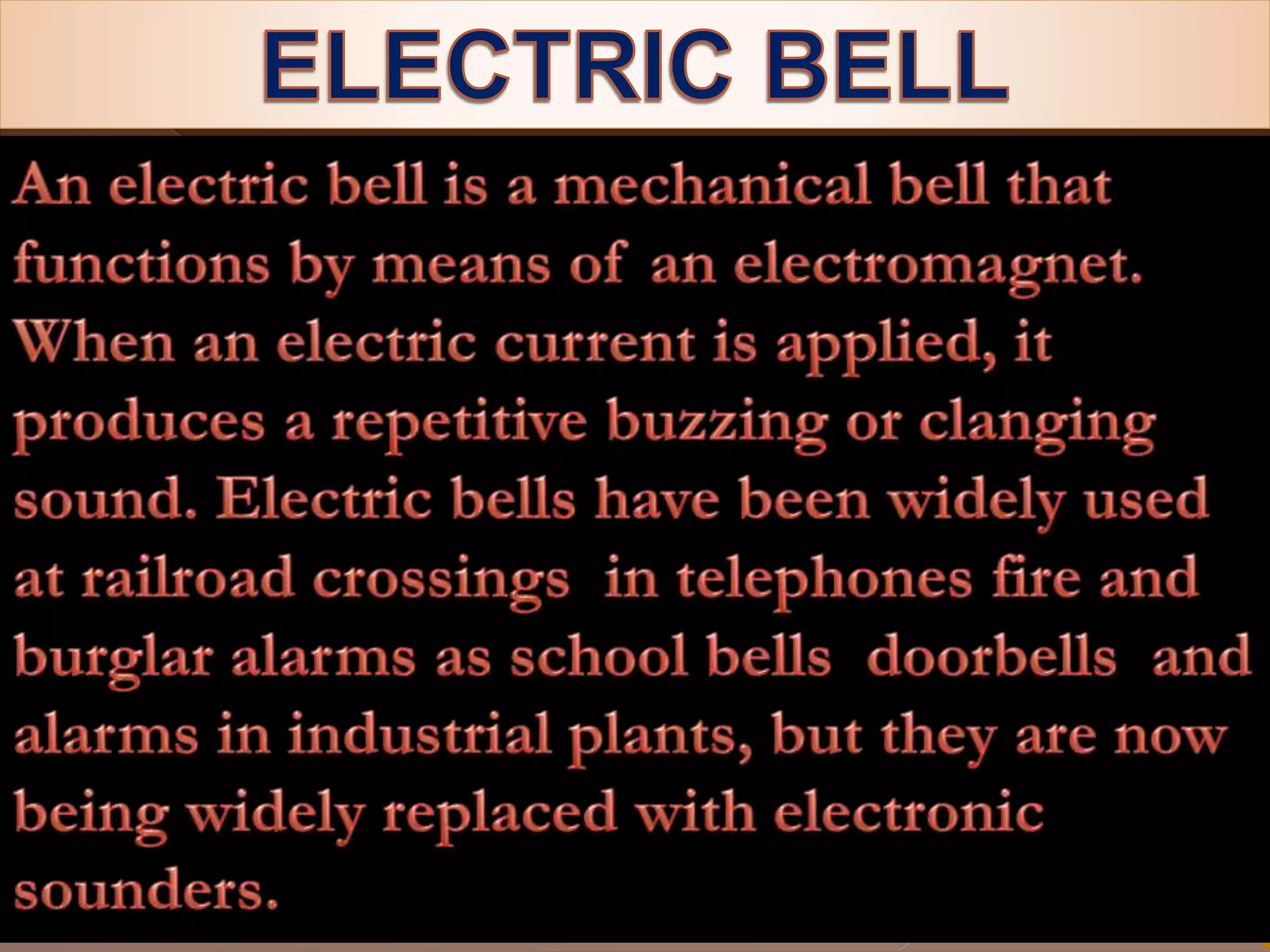 Electric bell | PPTX