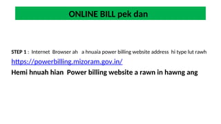 How to pay your electricity bill online-electric bill pek dan.ppt