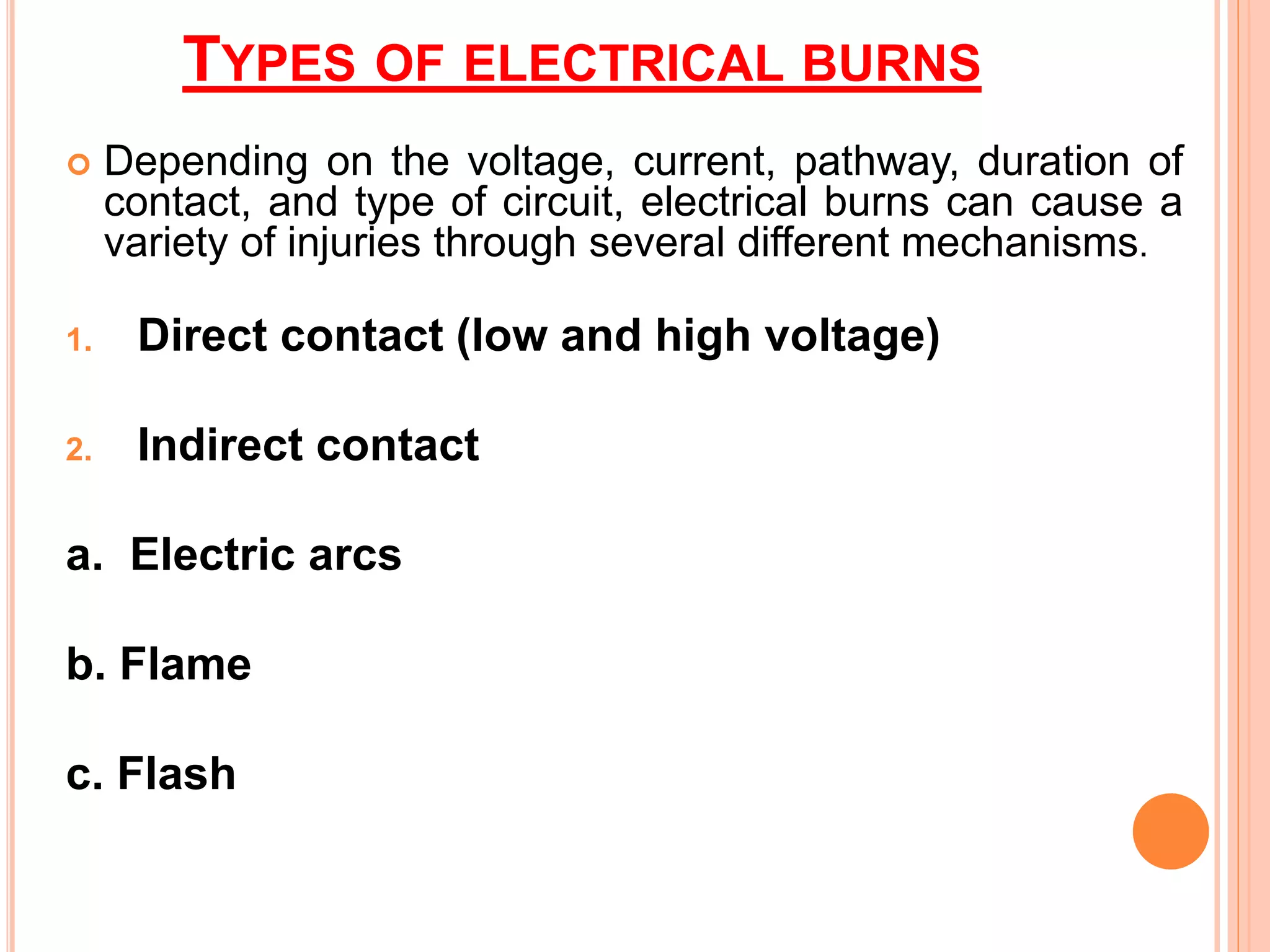 Electric burn | PPTX