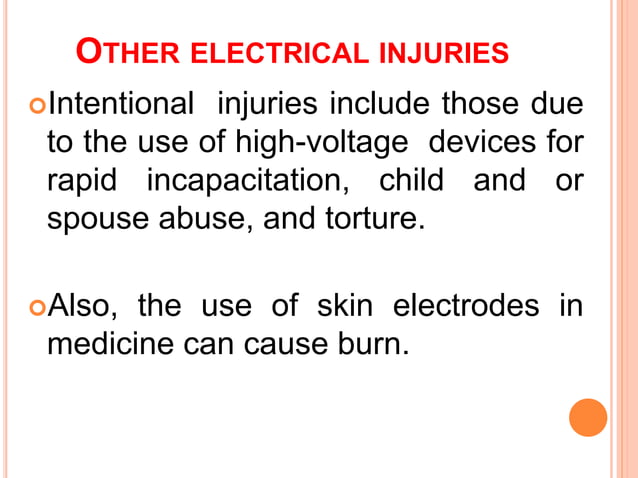 Electric burn | PPTX