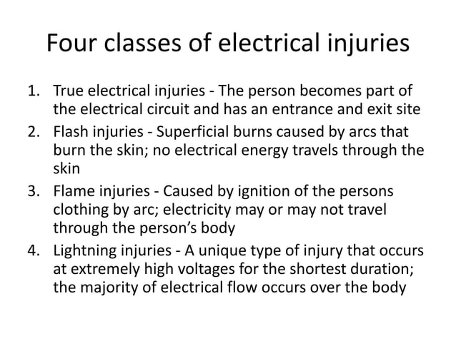 Electric burn injury- diagnosis and management | PPTX | Death, Injury, or Military Conflict ...