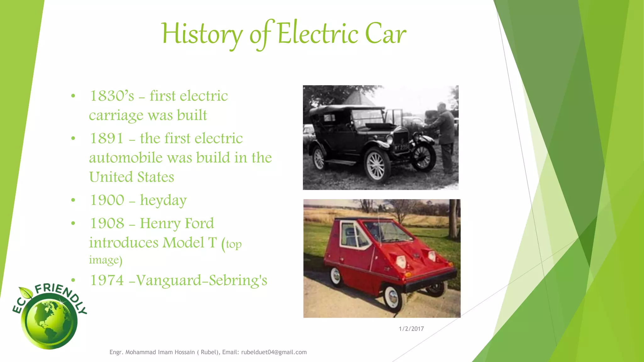 ELECTRIC VEHICLES AND IT'S FUTURE PROSPECT | PPTX