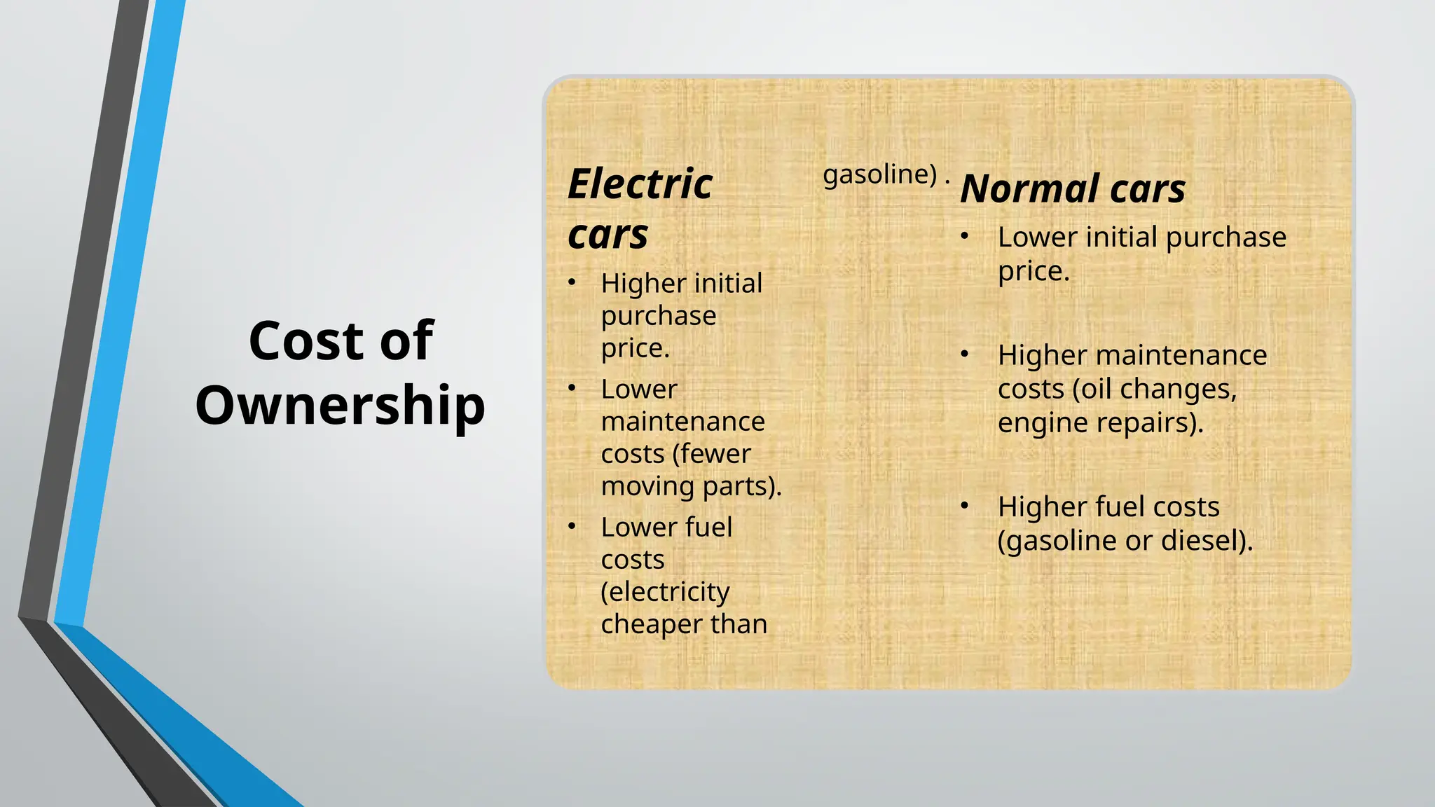 ELECTRIC CARS vs NORMAL CARS POWER POINT PRESENTATION .pptx