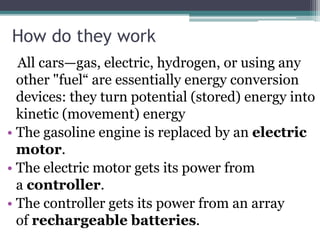 Electric cars | PPTX | Green Vehicles | Auto Type