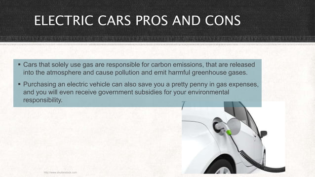 Electric cars pros and cons | PPTX
