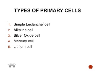 Electric cells | PPTX