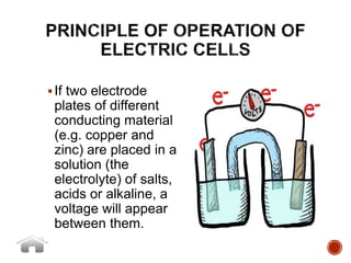 Electric cells | PPTX