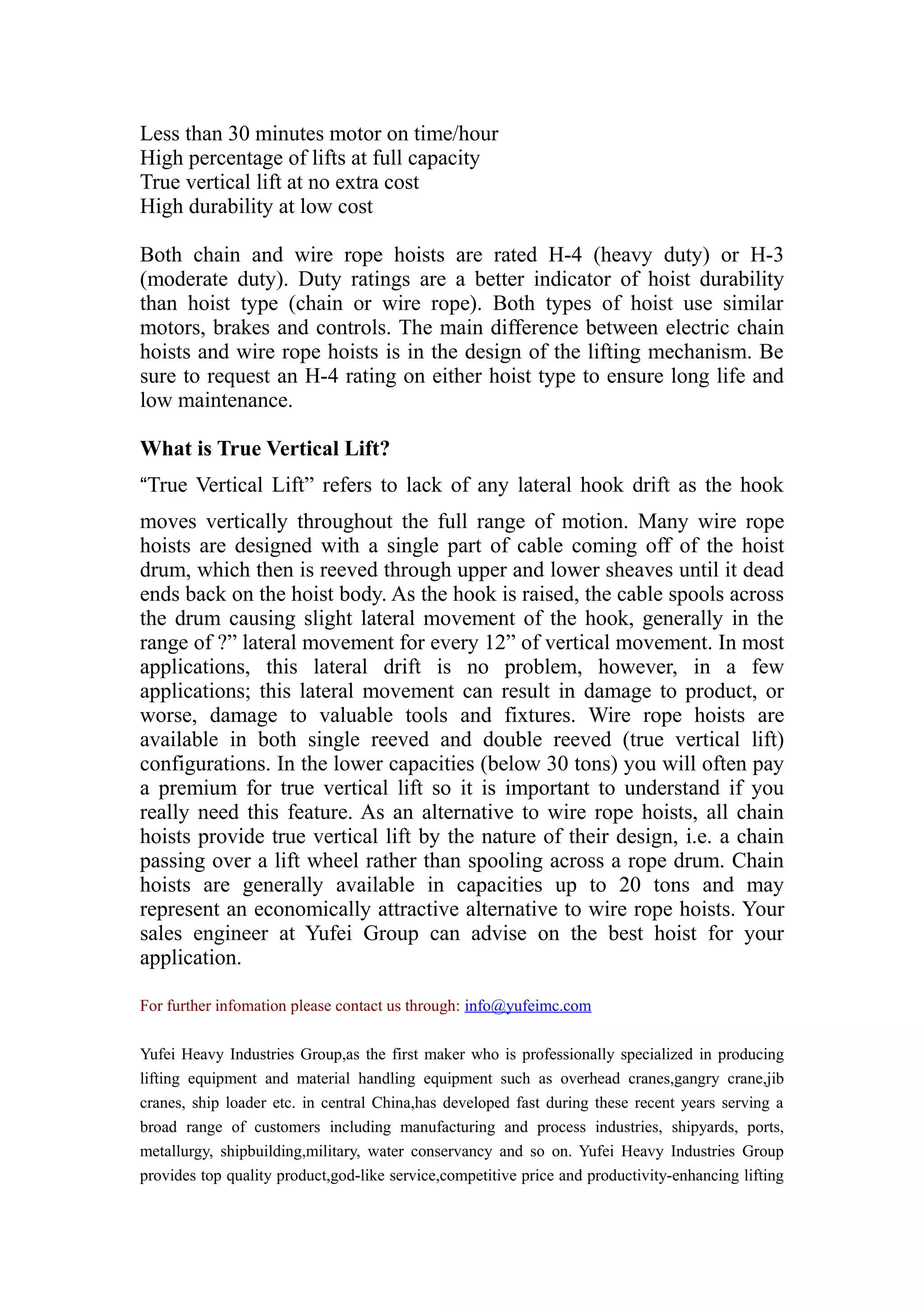 Electric chain or wire rope hoist | DOC