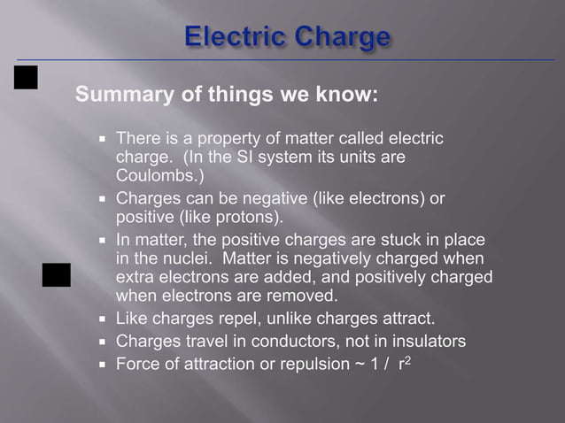 Electric charge | PPT
