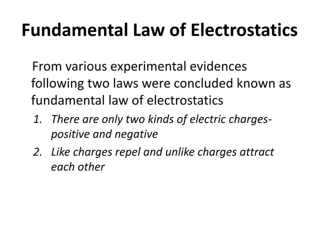 Electric charge and Coulomb's law | PPTX | Physics | Science