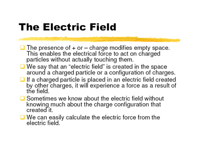 Electric charge and electric field | PPT | Chemistry | Science