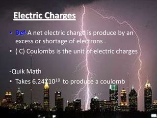 Electric charge and static electricity fisica | PPTX