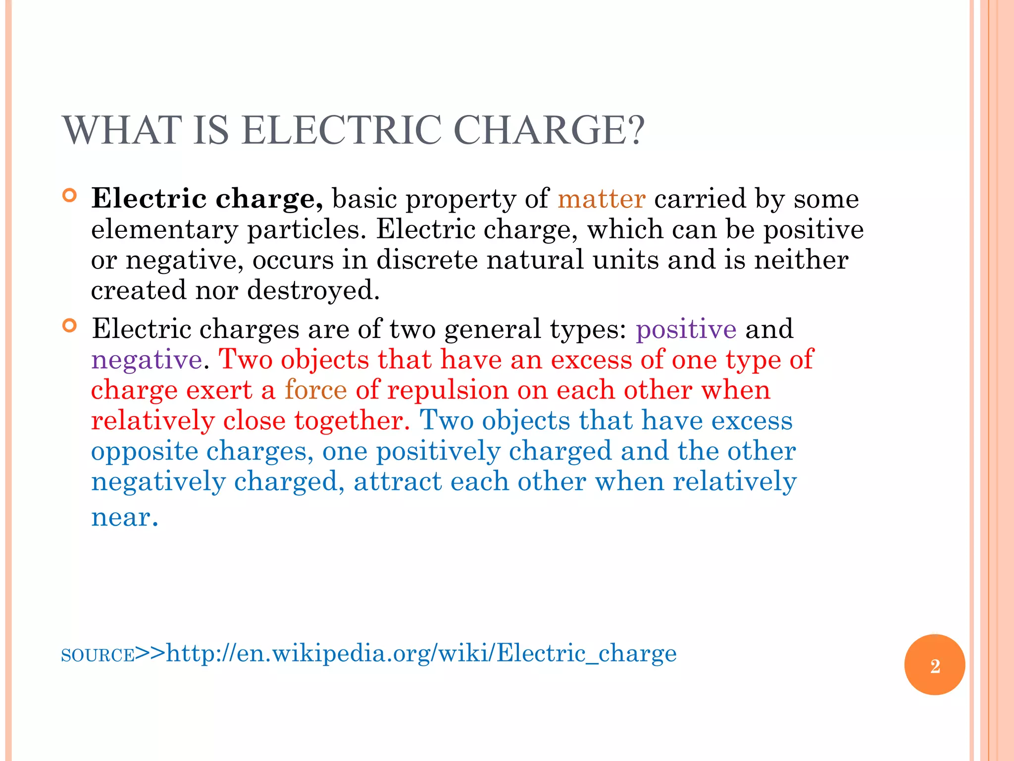 Electric Charges & Lorentz Force | PPT