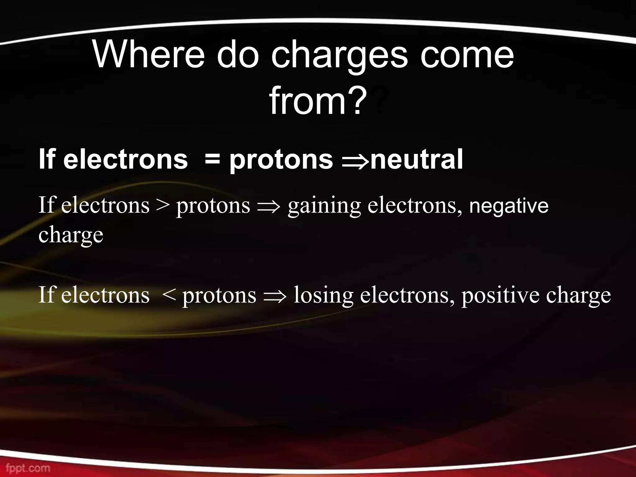 Electric charges | PPTX