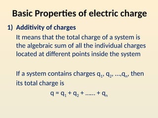 Electric charges and Coulombs law of electrostatic force.pptx