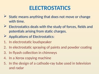 Electric charges and Coulombs law of electrostatic force.pptx