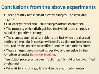 Electric charges and Coulombs law of electrostatic force.pptx