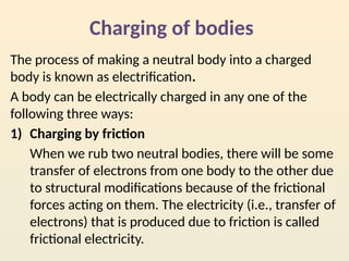 Electric charges and Coulombs law of electrostatic force.pptx