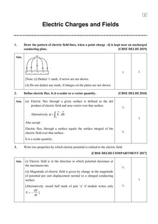 Electric Charges and Fields.pdf for class 12 physics | PDF