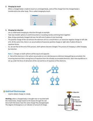 Electric Charges and Fields.pdf for class 12 physics | PDF