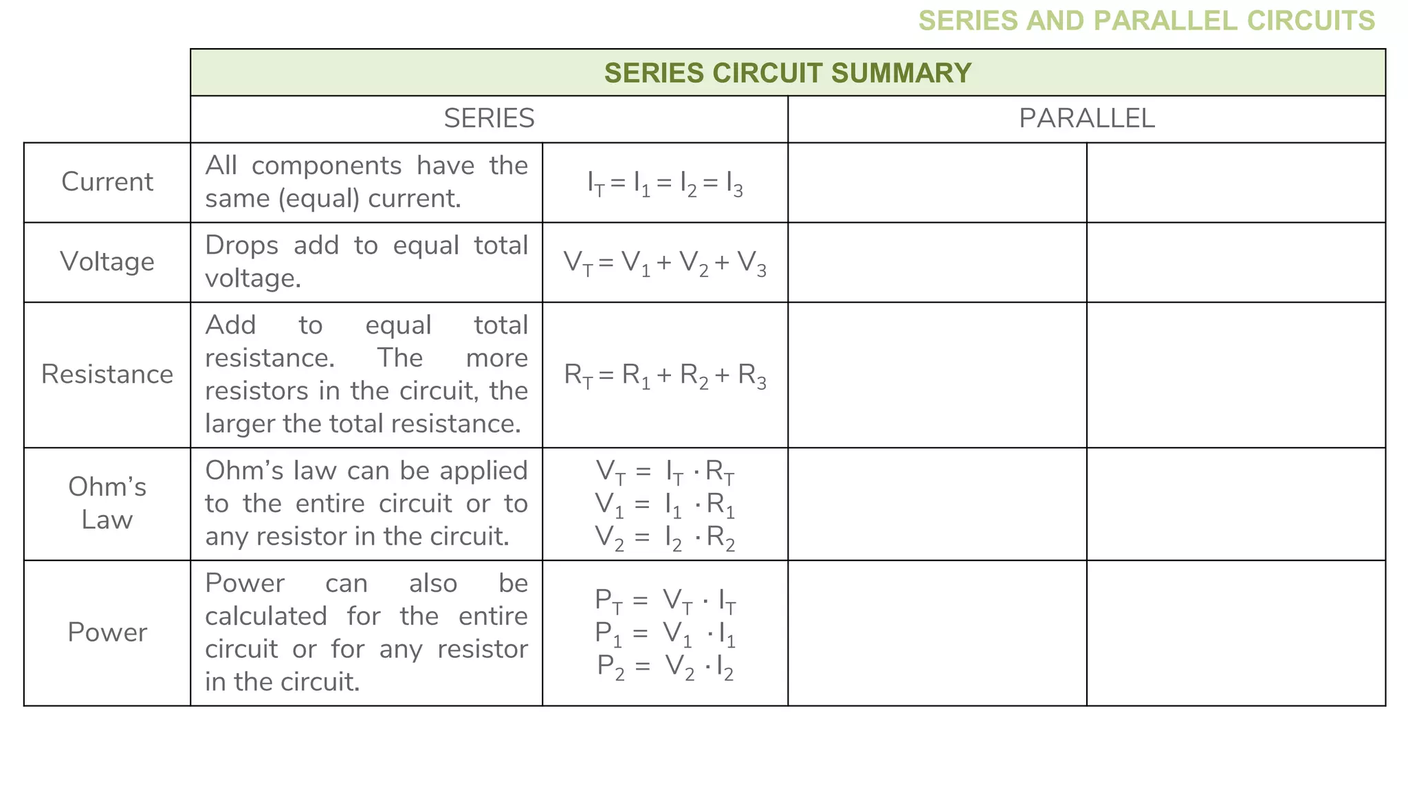 Electric Circuits 1 Series Parallel Pptx Computer Networking Computing