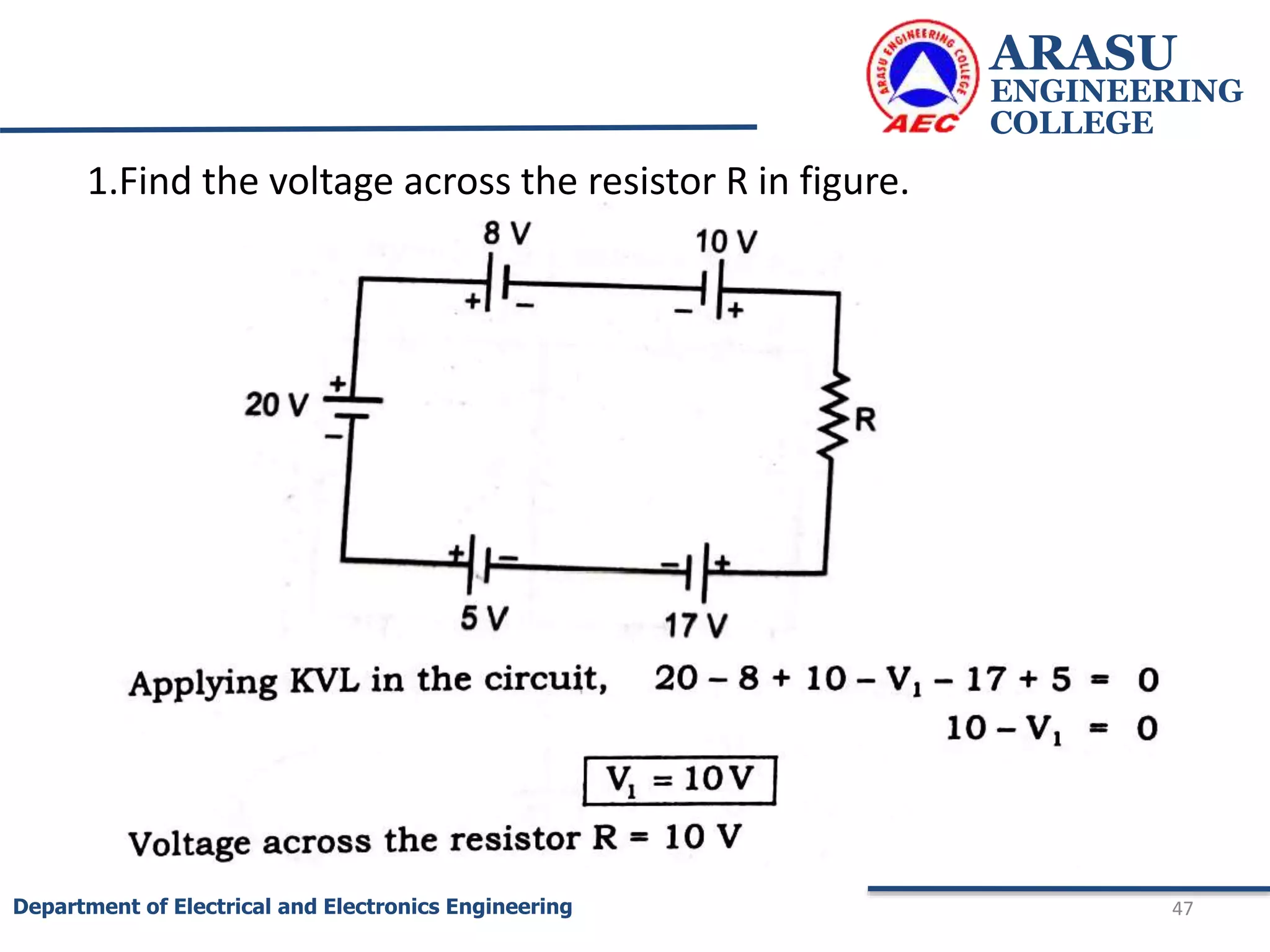 Electric Circuits And Network Theorems Ppt