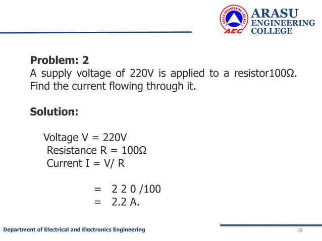 Electric circuits and network theorems | PPT