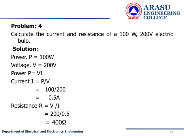 Electric circuits and network theorems | PPT