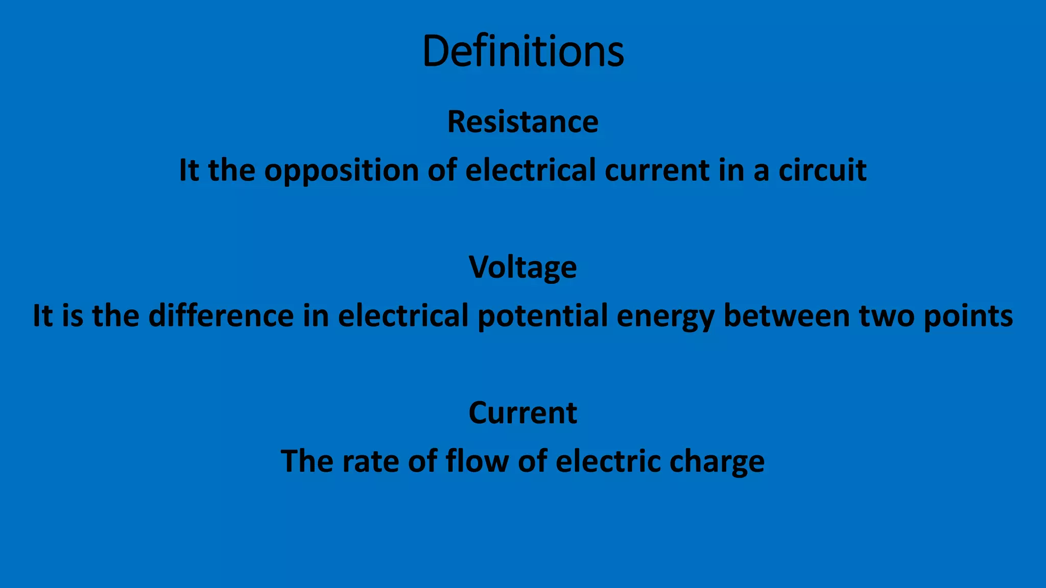 Electric circuits ohms law | PPT