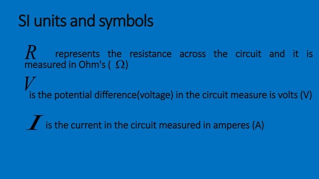 Electric circuits ohms law | PPT