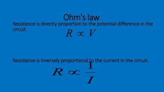 Electric circuits ohms law | PPT