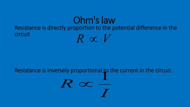 Electric circuits ohms law | PPT
